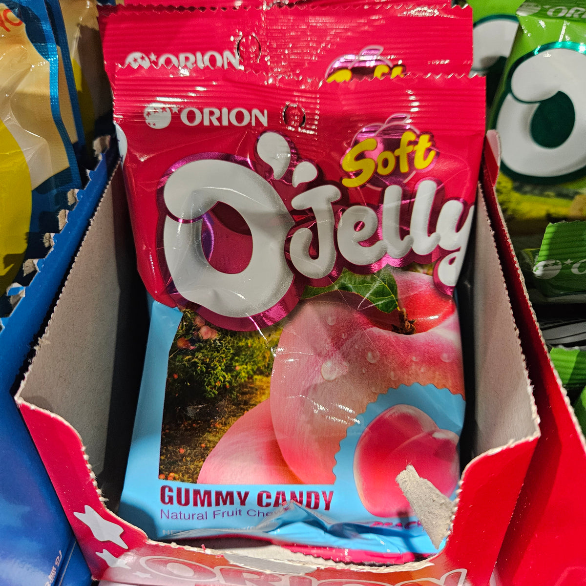 ORION O'JELLY SOFT PEACH GUMMY 66g, 오리온 오젤리 복숭아 구미 66g – MEGAMART | MegaKfood