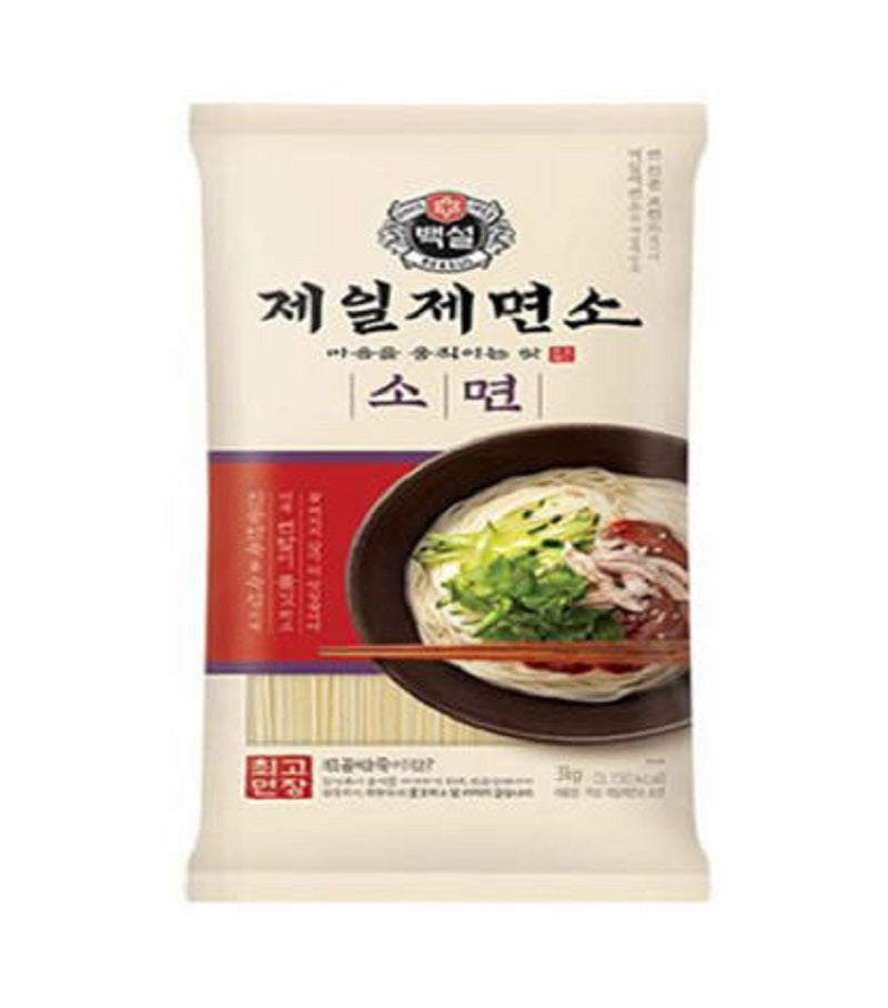 CJ CHEILJEMYUNSO SOMEN Noodle 3kg, 백설 제일 제면소 소면 3kg – MEGAMART | MegaKfood