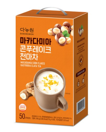 MACADAMIA CORN FLAKES GAST TEA , 다농원 마카다미아 콘푸레이크 천마차 , 18g X 10 ...