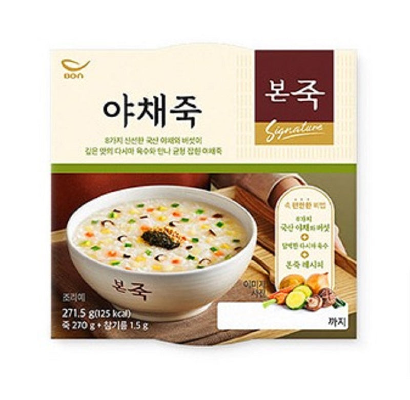 BON VEGETABLE/RICE PORRIDGE 270g, 본죽 야채죽 270g – MEGAMART | MegaKfood
