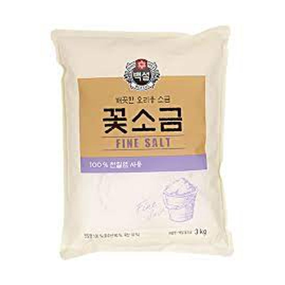 CJ Fine Salt 3kg, CJ 백설 요리용 꽃소금 천일염 3kg – MEGAMART | MegaKfood